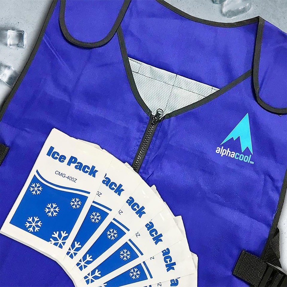 Ice Vest for Men and Women Adjustable Cooling Vest with Ice Packs ...