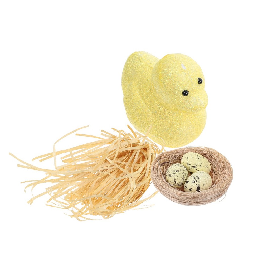 Easter Egg Tree Diy Mini Duck Figure And Simulation Birds Nest Easter ...