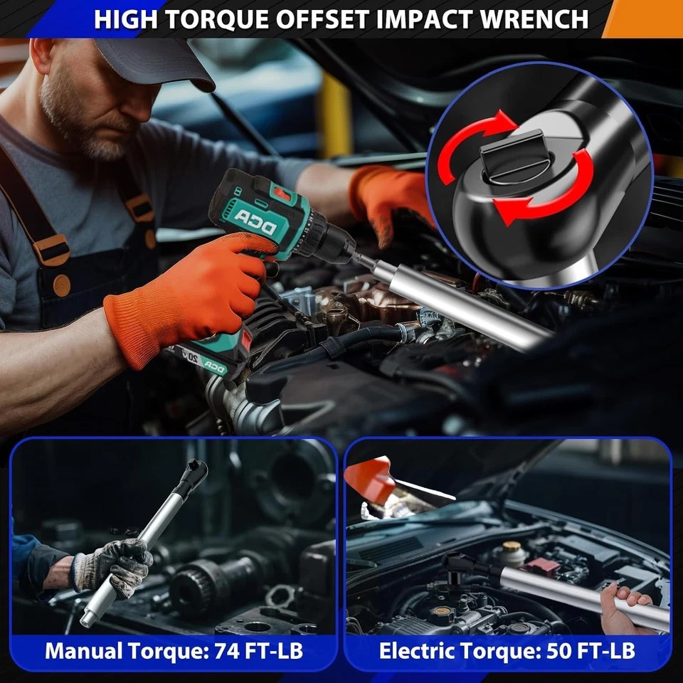 1/2" Offset Extension Wrench, Impact Ratchet Extender for Electric ...