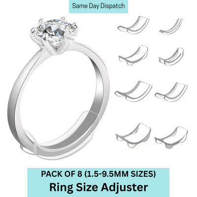 Ring Size Adjuster Reducer Invisible Ring Sizer Clip - 2mm - 9.5mm ...