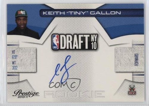 2010 Prestige NBA Draft Class Signatures /299 Keith Gallon Tiny Rookie ...