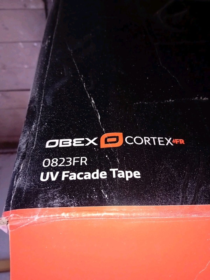 OBEX CORTEX FR UV Façade Tape 25m x 75mm New 0823FR. FIRE RATED TOP ...