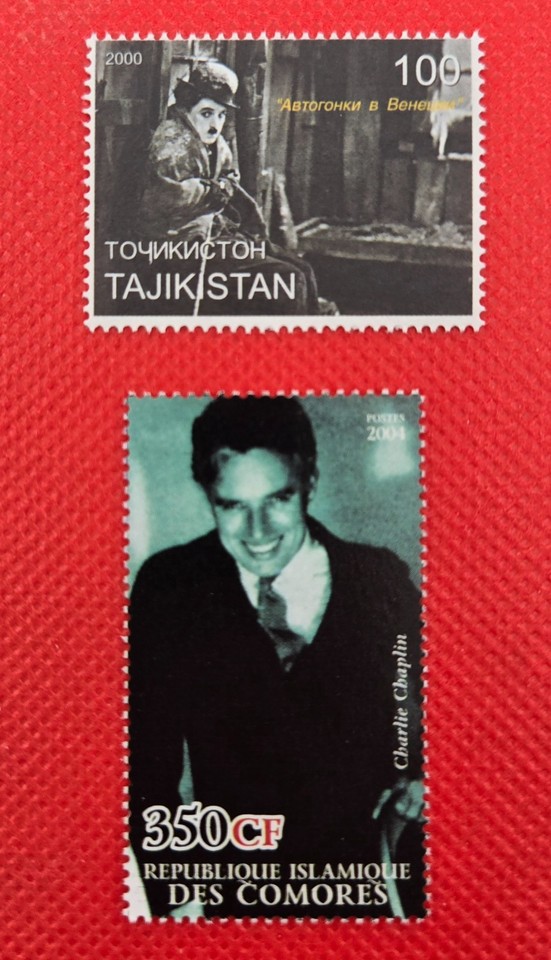 Charlie Chaplin Actor Filmmaker Comedian 10 Different Stamp Collection ...
