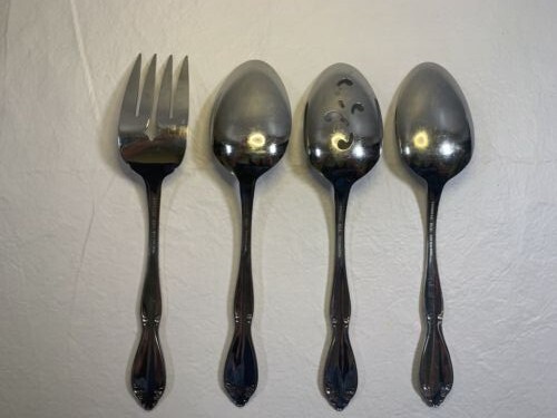 Oneida Ltd USA BERKELEY SQUARE Stainless Flatware Serving Set Lot of 4 ...