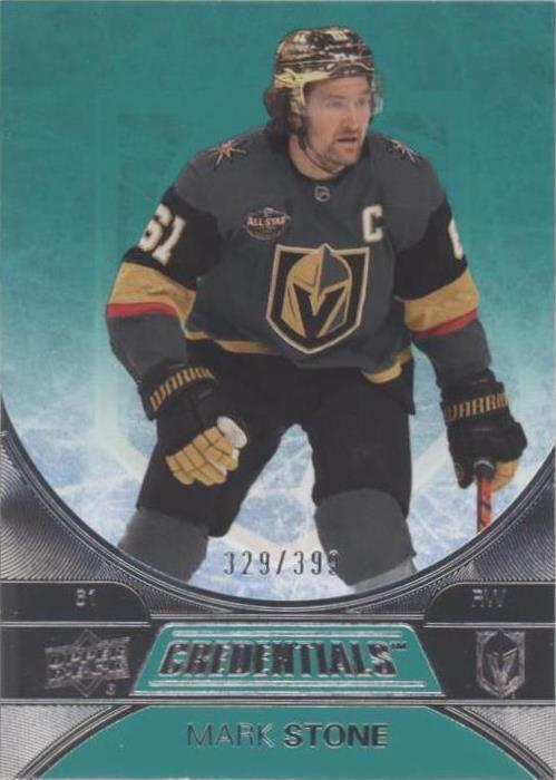 2021-22 Upper Deck Credentials - Mark Stone #31 Teal /399 for sale ...