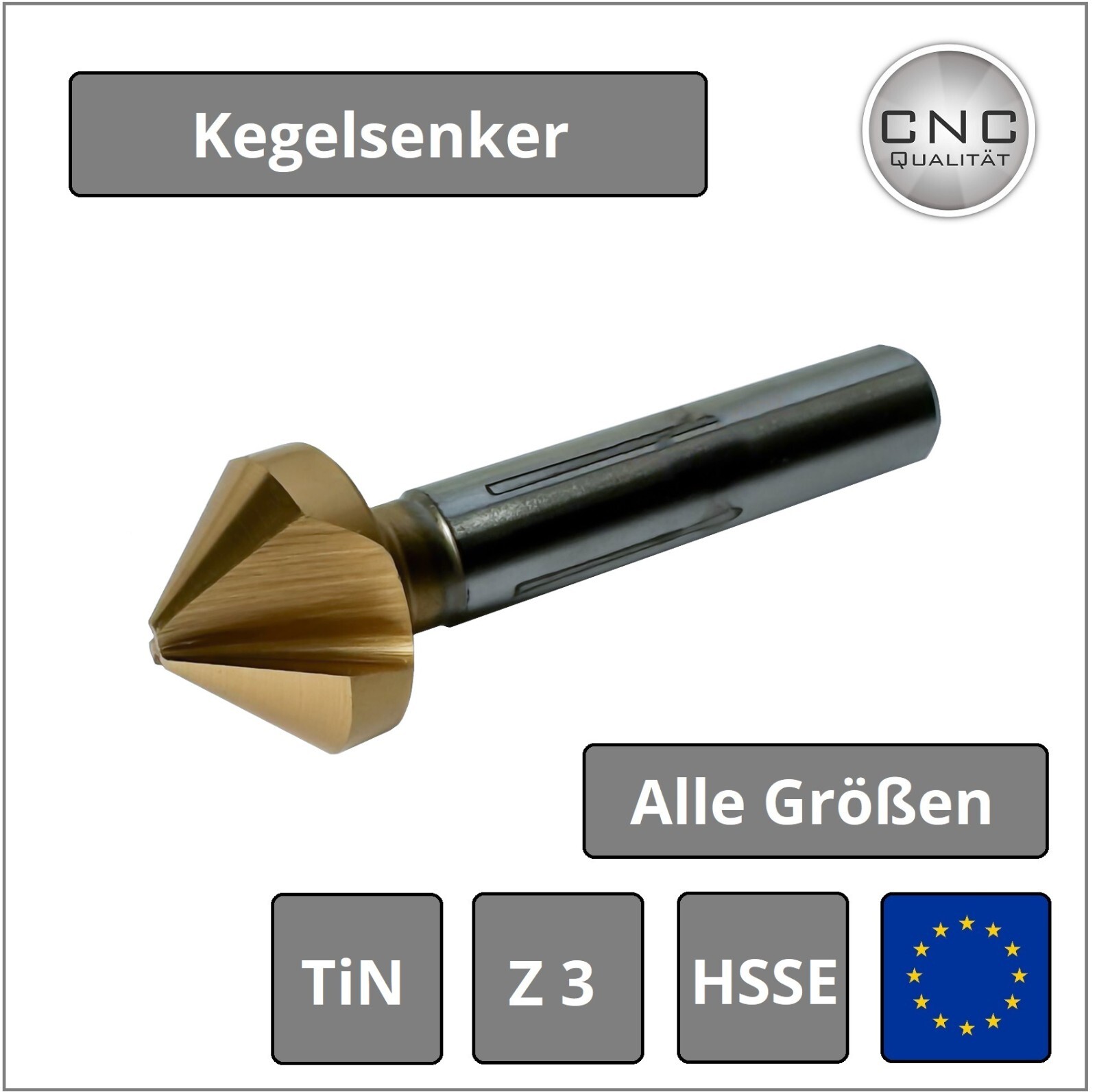 CNC QUALITÄT Kegelsenker - HSSE Senker - Entgrater 90° - für alle ...