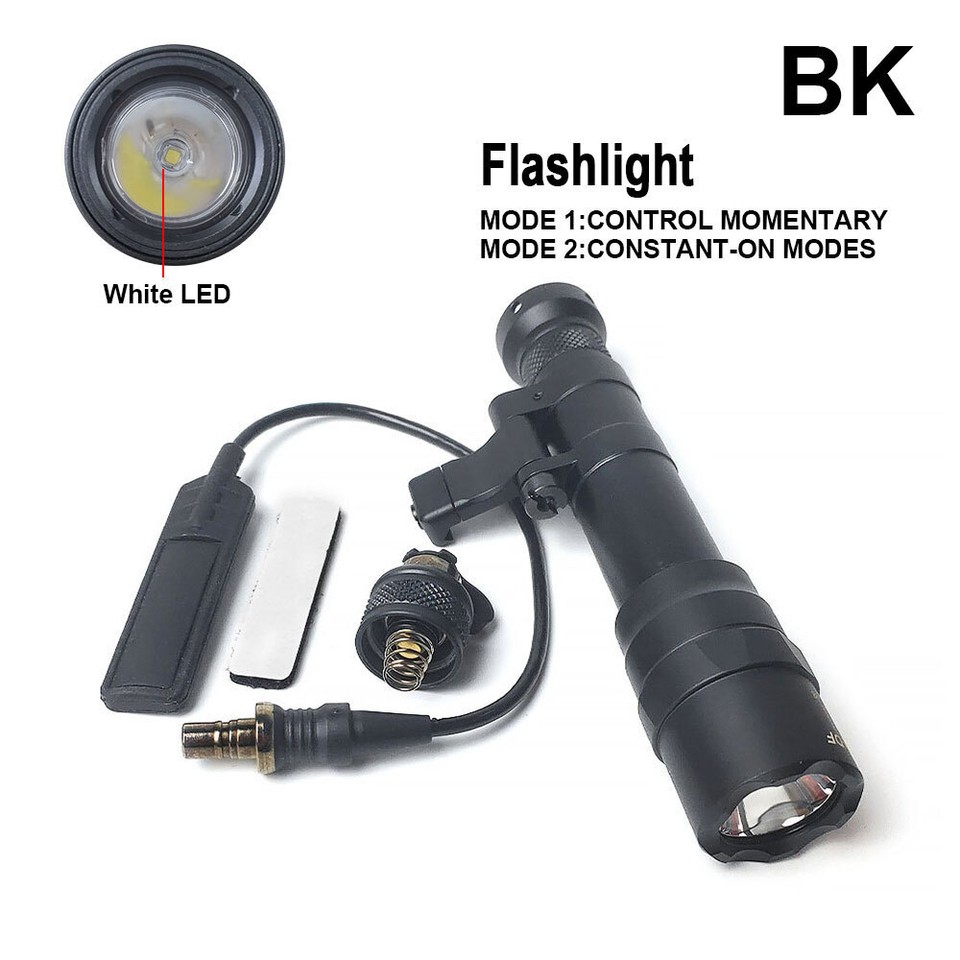 M640DF Dual Fuel 1200lm Tactical LED Flashlight with Switch Offset Side ...