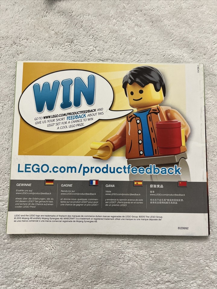 LEGO MINECRAFT, INSTRUCTION MANUAL ONLY, SET 21122, NETHER FORTRESS, A2 ...