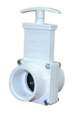 6101 PVC Gate Valve White 1-1/2" Slip | eBay