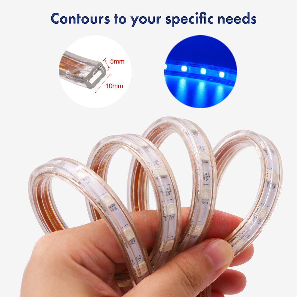 220V 240V LED Strip Lights 5050 60LED/m Kitchen Flexible Rope ...
