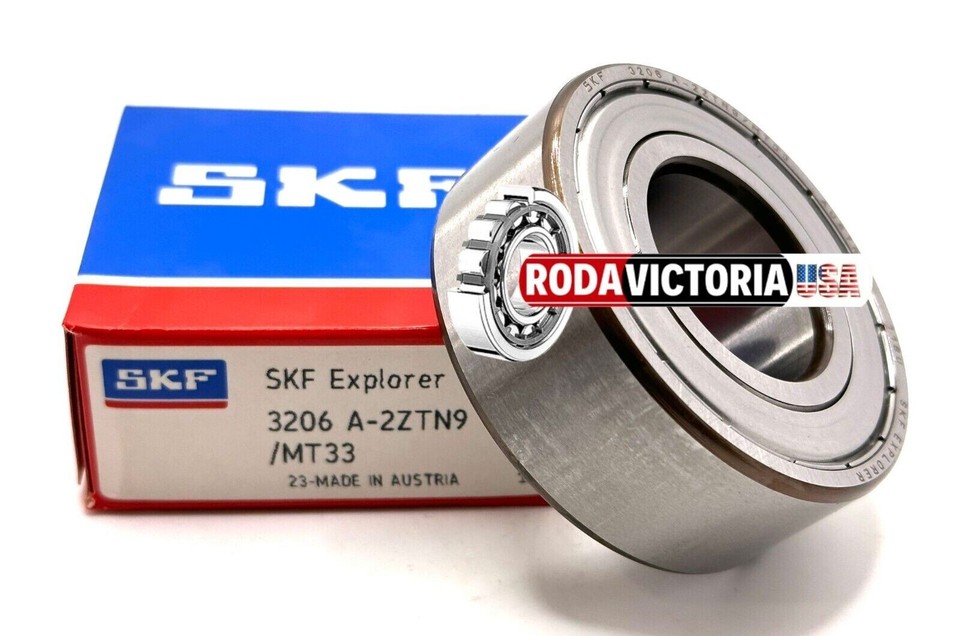 SKF 3206 ZZ A TN9 MT33 DOUBLE ROW ANGULAR CONTACT BALL BEARING 30x62x23 ...
