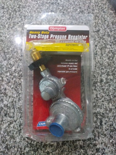 Camco Horizontal Two Stage Propane Regulator Heavy Duty RV Travel ...