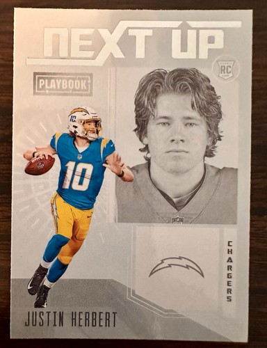 Justin Herbert Rookie Card RC 2020 Panini Playbook Foot All Next Up ...