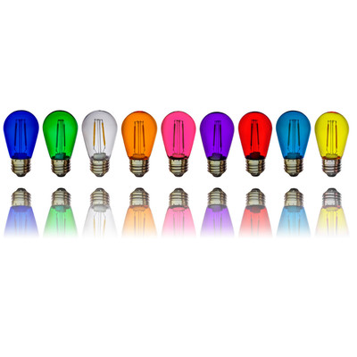 S14 Colored LED Filament Shatterproof Bulbs | eBay