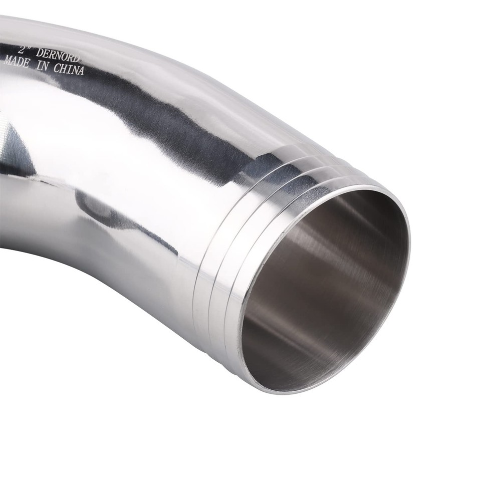 Sanitary Hose Barb Pipe Fitting 2" Tri Clamp (64MM Ferrule) 90 Degree ...