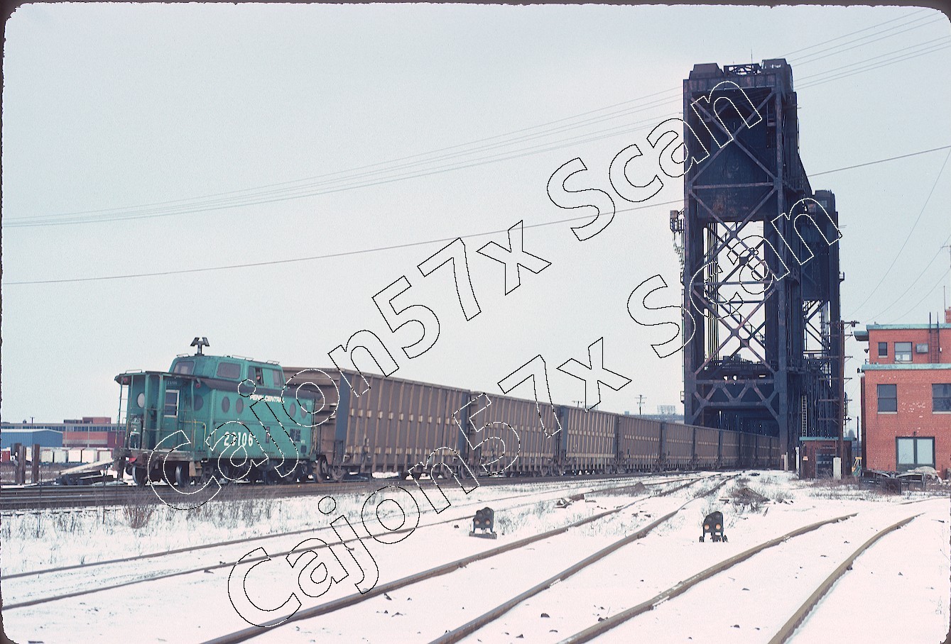 Original Slide- PC Penn Central Caboose 23106 & Train At Cleveland, OH ...