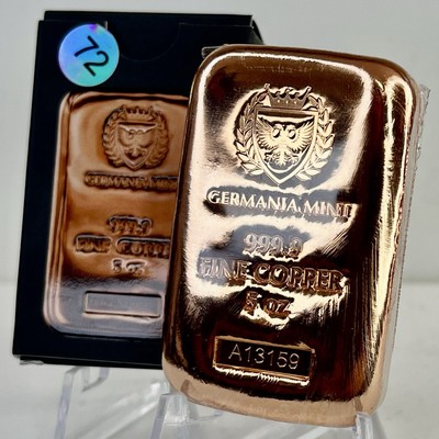 Germania Mint 5 oz .999 Fine Copper Bar w/ Box & Seal Collectible ...