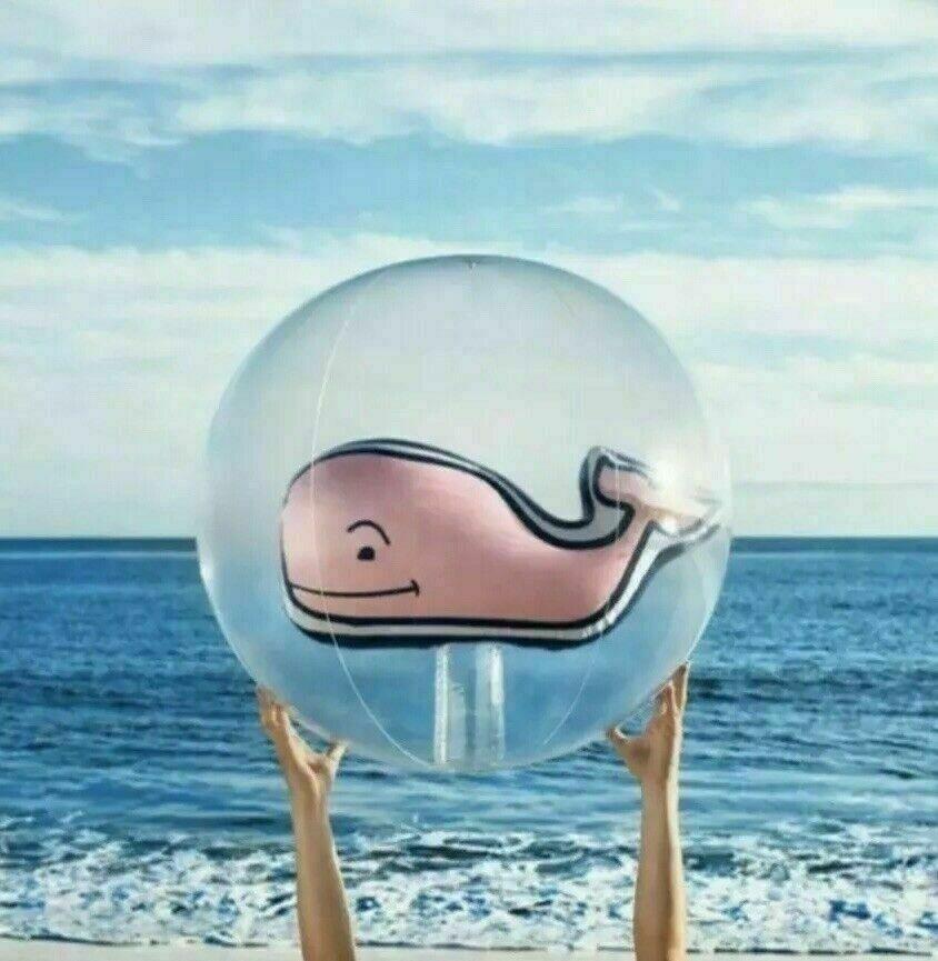 Vineyard Vines Pink Whale Inflatable Large 30" Beach Ball w/ Repair ...