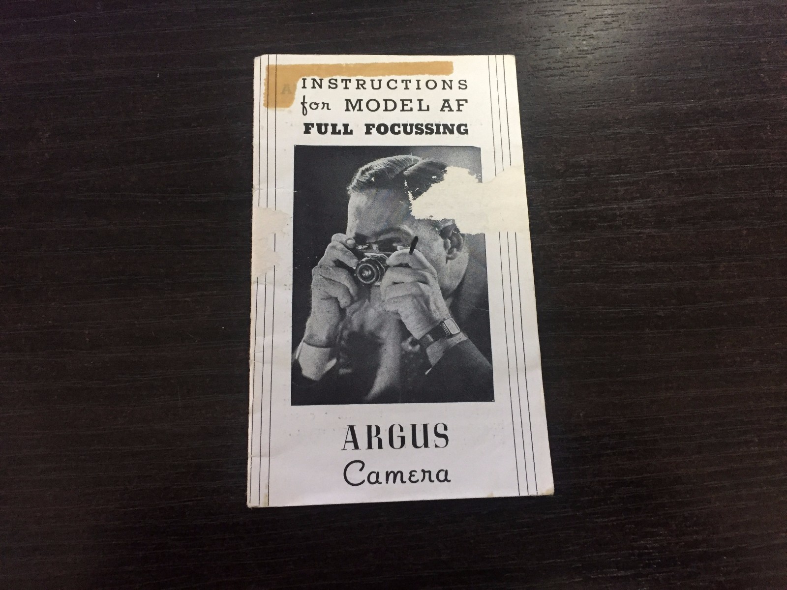 Argus Model AF Camera Owner Manual Operators Guide | eBay