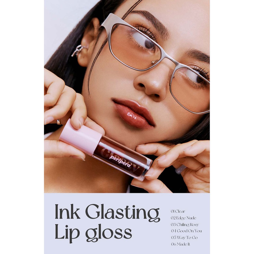 PERIPERA INK Glasting Lip Gloss 4.5ml 6colors Vegan, Glow + Lasting K ...