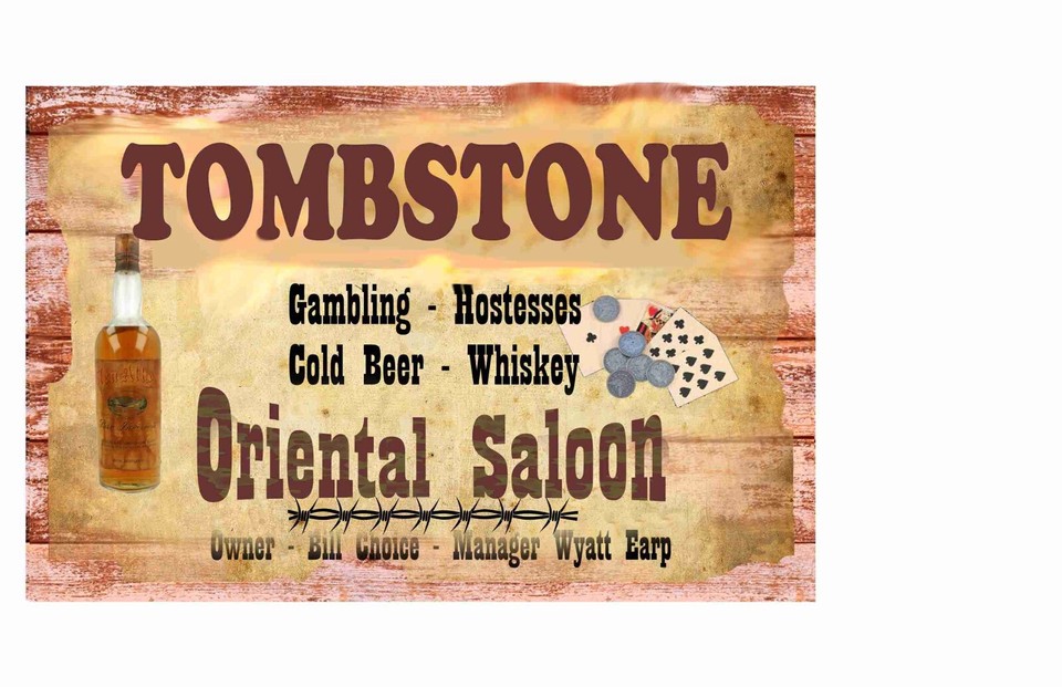 Tombstone Oriental Saloon Poster Or A Metal Tin Sign 12 x 18 | eBay