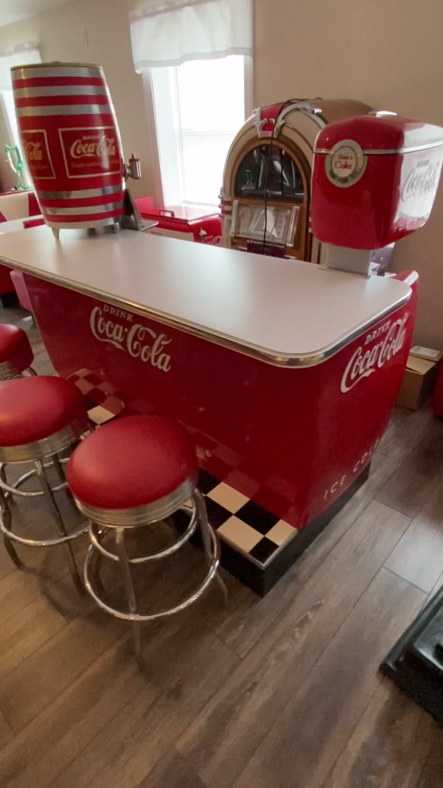 Restored/Modified Coca Cola Bar w/ Original Soda Barrel & Boat Motor | eBay