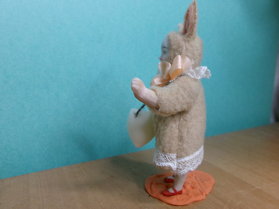 Antique Dolls Germany child in bunny costume 1910- miniatur | eBay