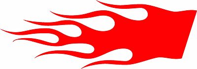 Red Flames x 2 vinyl graphics car side stickers decals,tribal fun ...