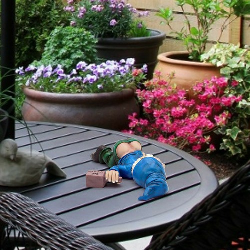 Funny Drunk Dwarf Garden Gnome Decor Yard Patio Ornament Rude Passed ...