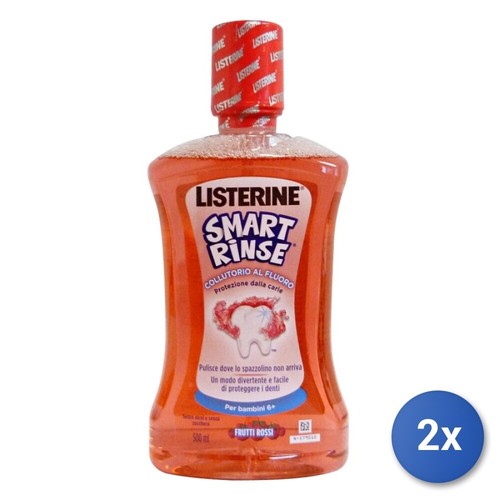 2X Listerine Mouthwash 500 ML Junior Smart Rinse 6+ | eBay