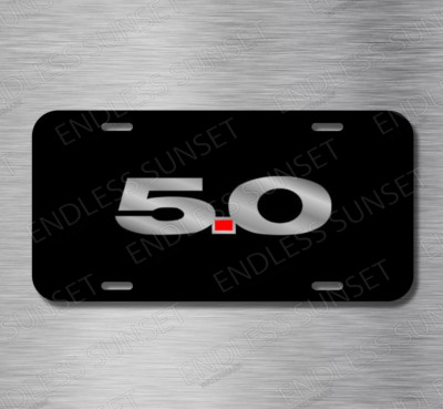 5.0 Muscle Car Ford Street Racer Mustang Fox Body License Plate Front ...