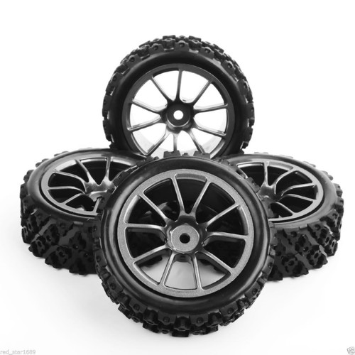 4Pcs 1/10 Rally Tires&12mm Hex Wheels C12M Set For 1/10 RC Off Road ...