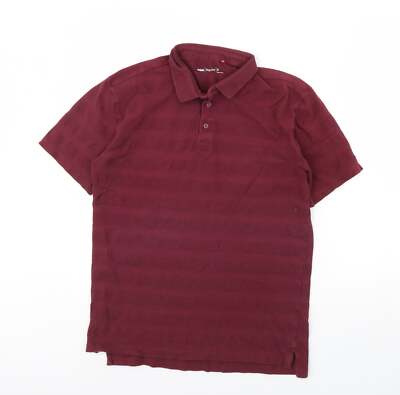 Anko Mens Red Cotton Blend Polo Size S Collared | eBay