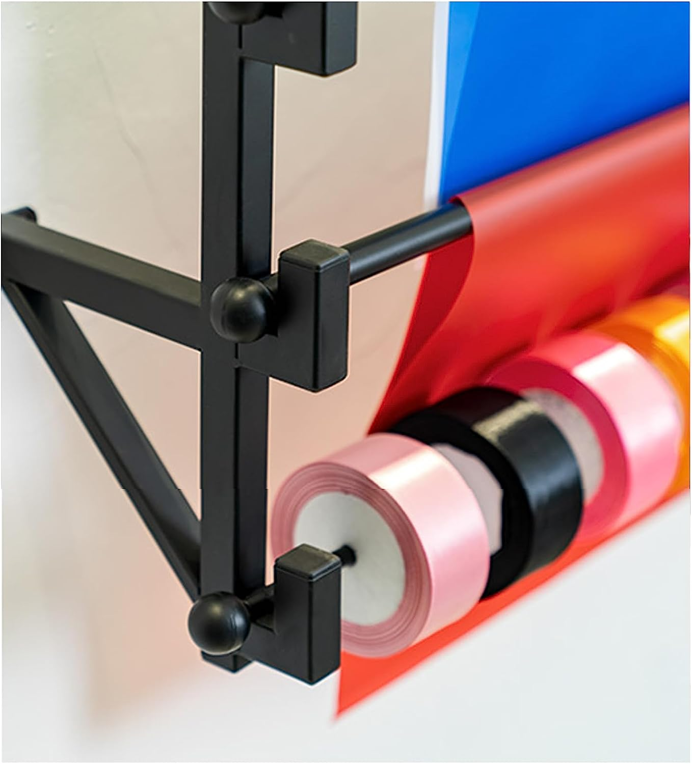 Wall Mounted Display Rack, Wall Wrapping Paper Ribbon Organizer for ...