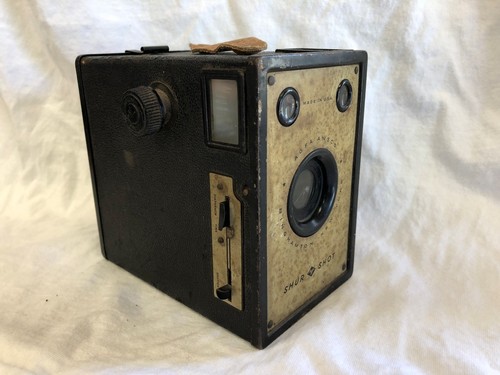 Vintage AGFA Ansco B-2 Shur Shot Box Film Camera - COLLECTIBLE ...