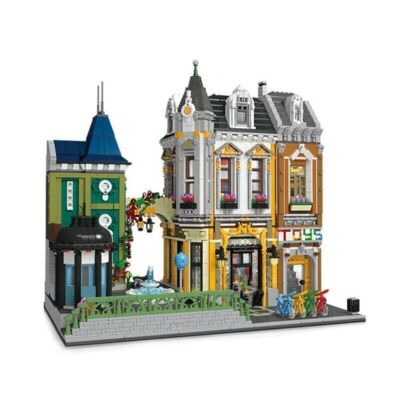 City Street MOC Building Blocks Set, Modular Shops DIY Model Bricks Toy ...