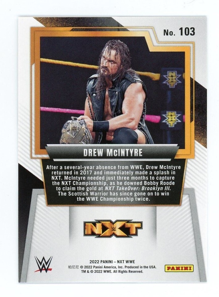 2022 Panini WWE NXT Alumni #103 Drew McIntyre - SmackDown | eBay