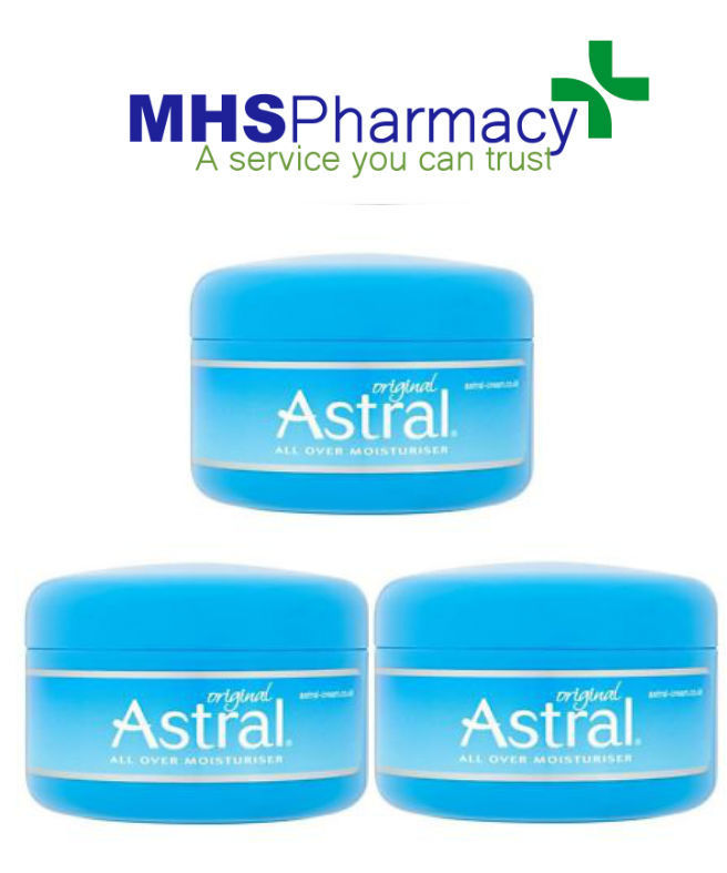 3x Astral Original Face And Body Moisturiser 50ml Moisturising Cream ...
