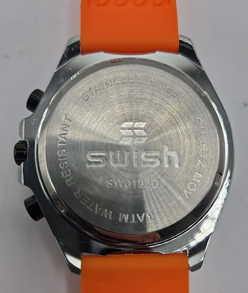 SWISH Formula, By Poedagar Chronograph date silver and orange, WR30M ...