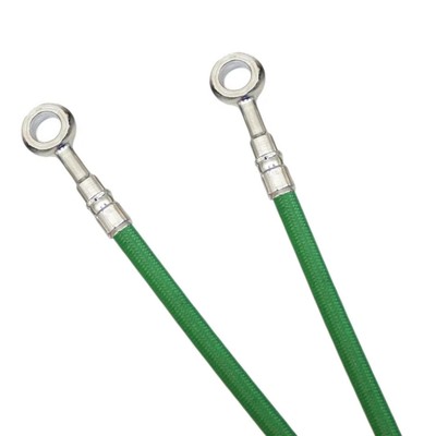 Green Stainless Steel Brake Line Kit - F&R Brake Lines Galfer FK003D788 ...