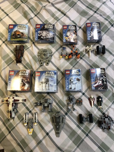 Vintage Lego Star Wars Mini Building Set Job Lot - AT-AT, Falcon, Slave ...