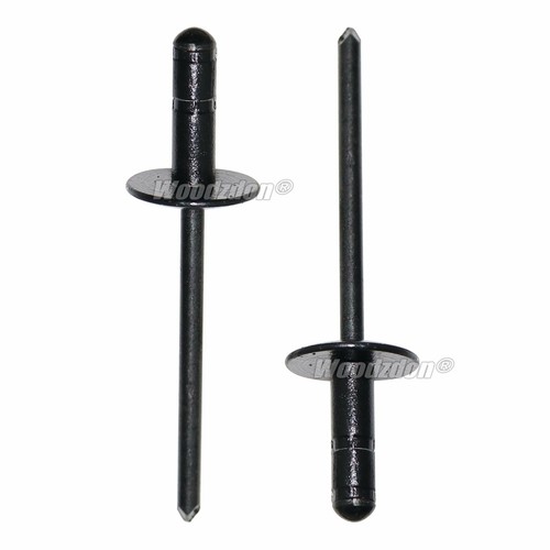 10 Specialty Rivet Black Aluminum Fastener 5/32"(4mm) Dia For Toyota ...