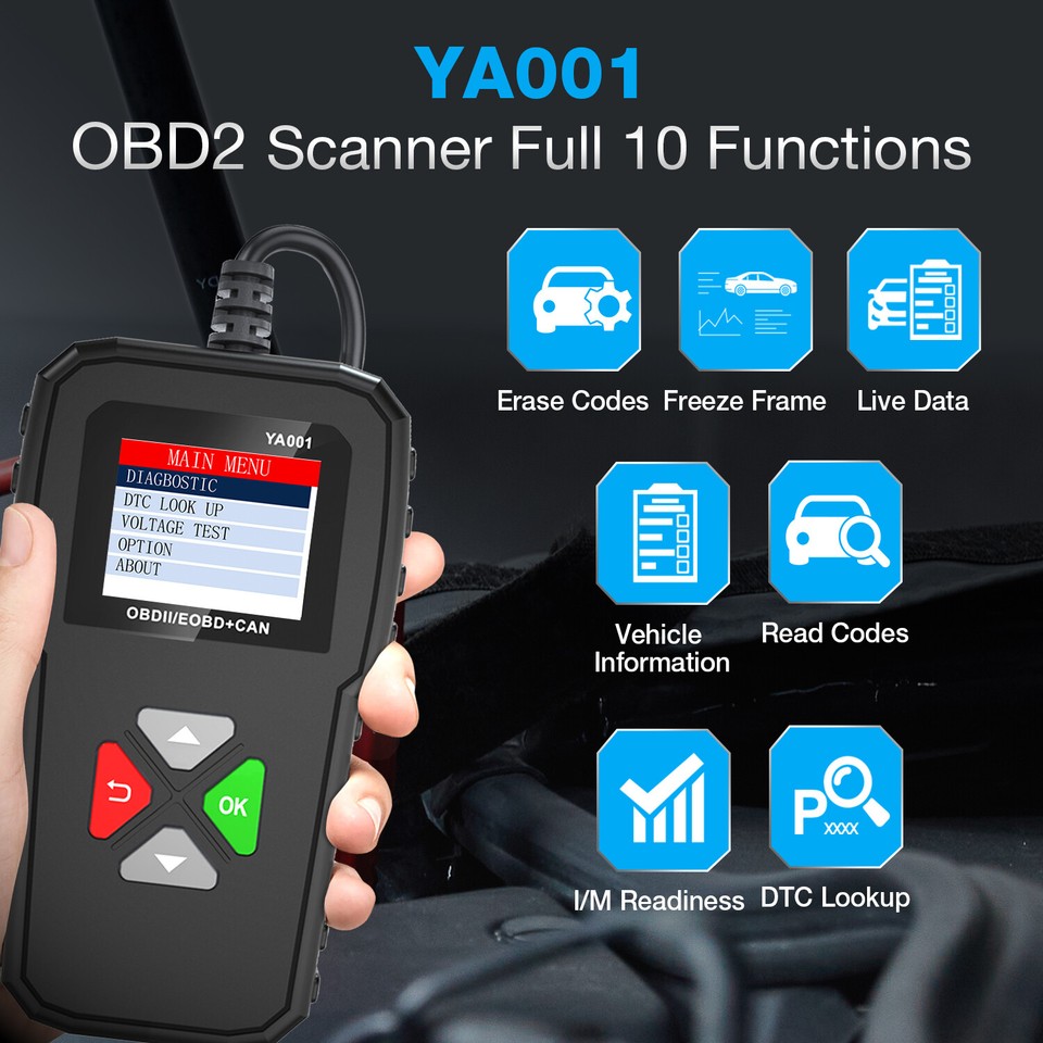 Automotive OBD2 Scanner OBD Code Reader Car Diagnostic Tool Check ...