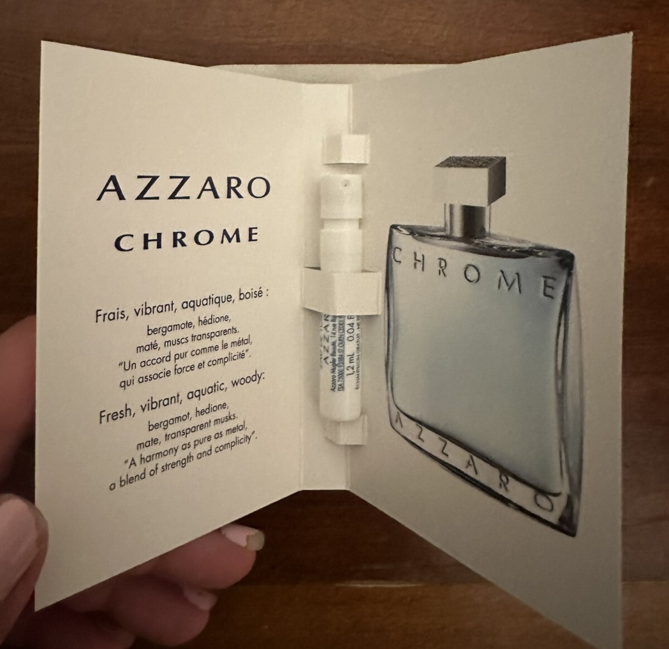 Azzaro CHROME EDT Sample Vial Spray 1.2 mL 0.04 oz Men - New | eBay