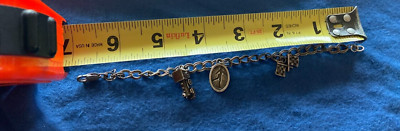 925 Sterling Silver - Vintage Assorted Charm Chain Bracelet SJC Marking ...
