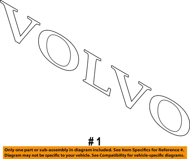 OEM Volvo C30 Rear Emblem Badge 31213612 Genuine for sale online | eBay