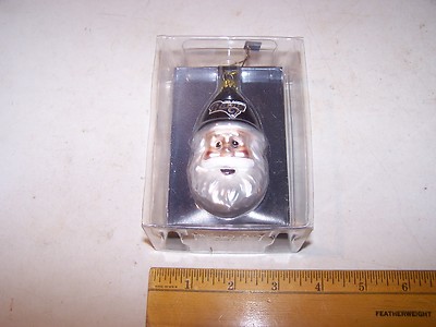 ST LOUIS RAMS Blown Glass Christmas Santa Claus Ornament NFL - Unused ...