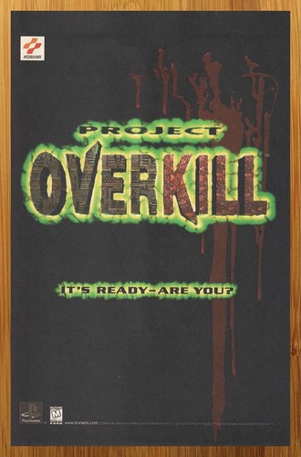 1996 Project Overkill PS1 Playstation 1 Print Ad/Poster Official Game ...