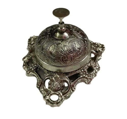Maritime Antique Silver Desk Bell / Victorian Desk Bell / Calling Bell ...