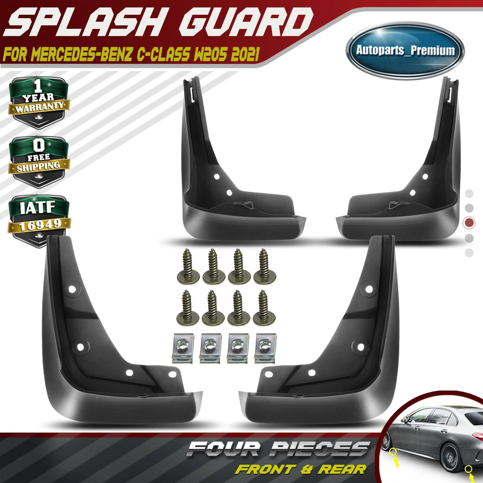 4x Splash Guards Mud Flaps Mudguards for Mercedes-Benz W205 S205 C43 ...